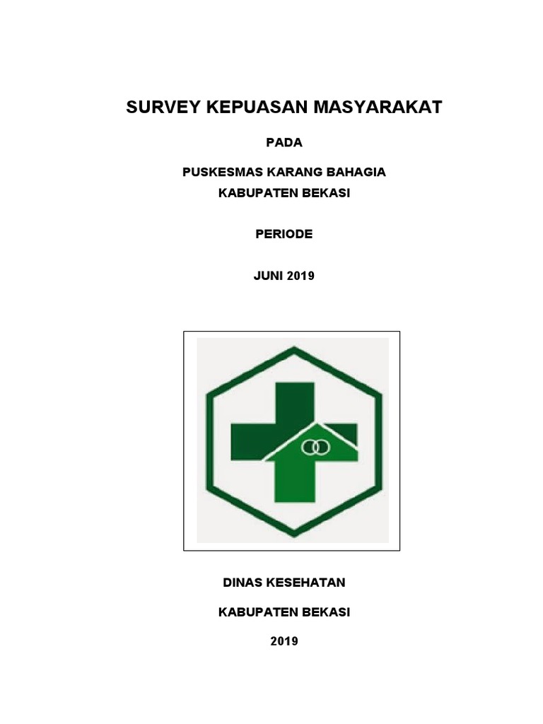 Contoh Laporan Survey Ikm 2019 | PDF