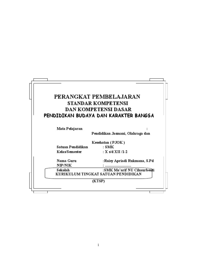 SK-KD Pjok Sma | PDF