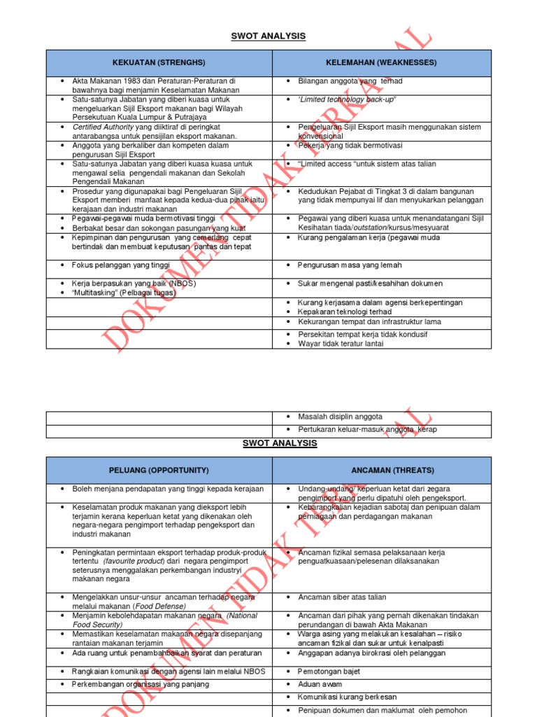 Swot Analysis Final | PDF
