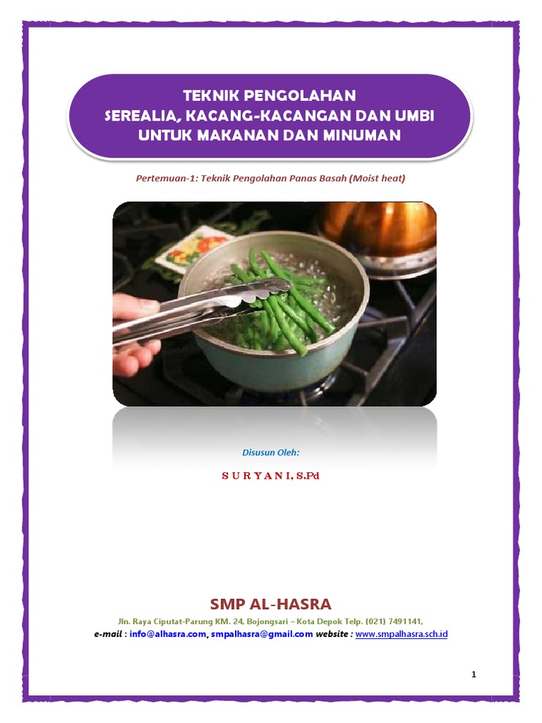 Perbedaan Teknik Pengolahan Makanan | PDF