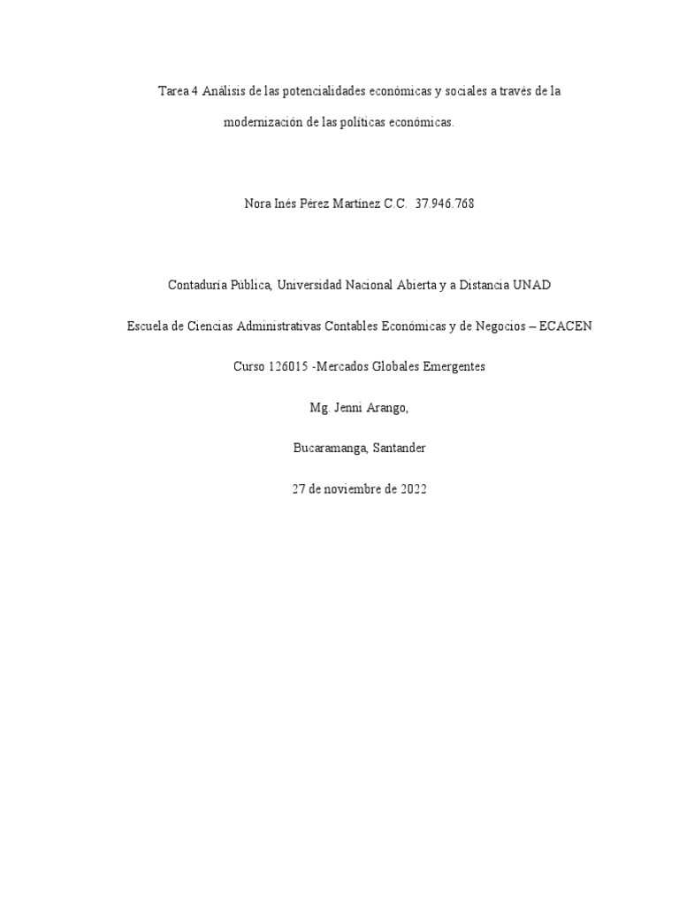 Tarea 4 - Nora P. Individual | PDF | Bric | China