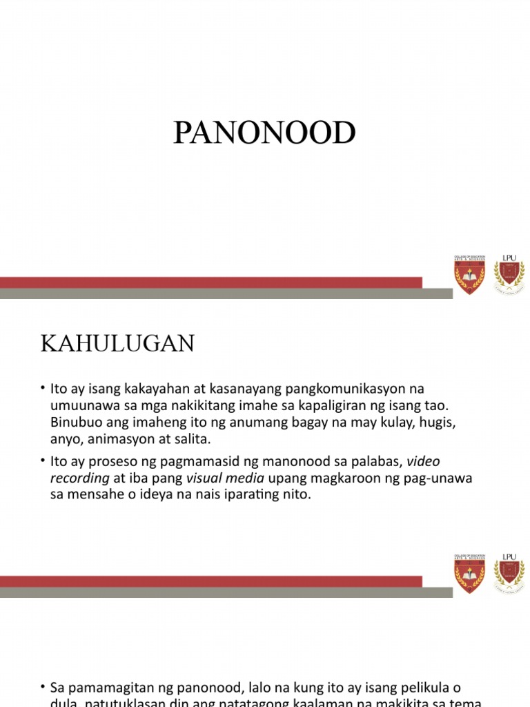 8 - Panonood | PDF