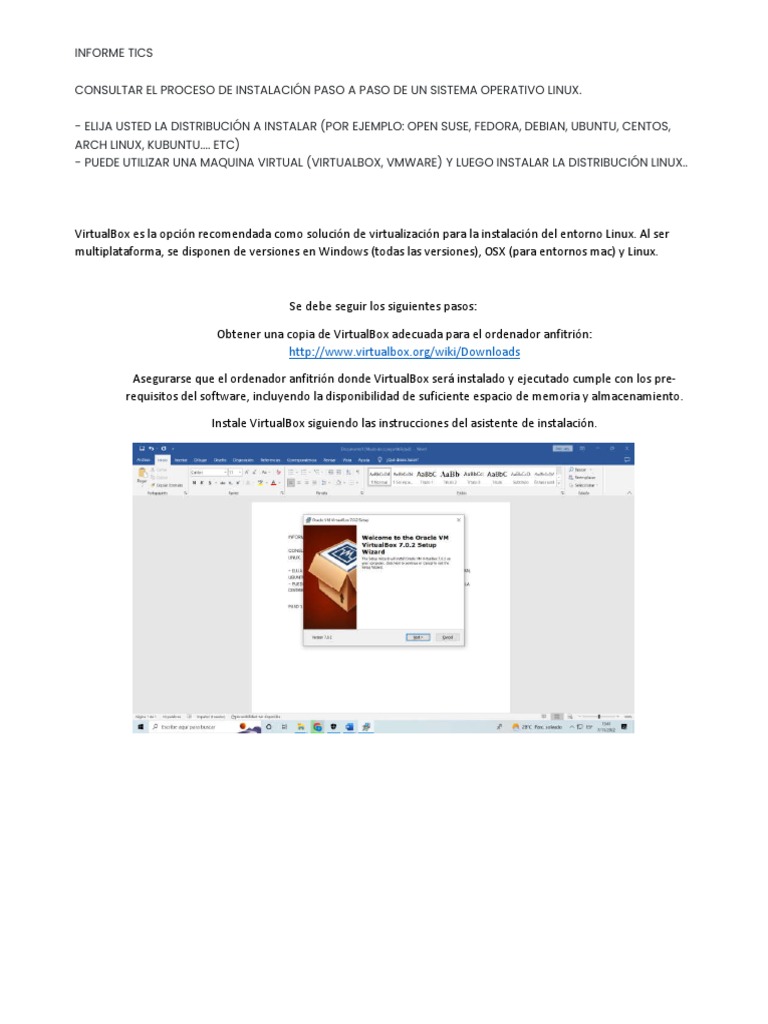 Informe Tics Maquina Virtual So Ubuntu Pablo Baez | PDF | Máquina virtual | V Mware