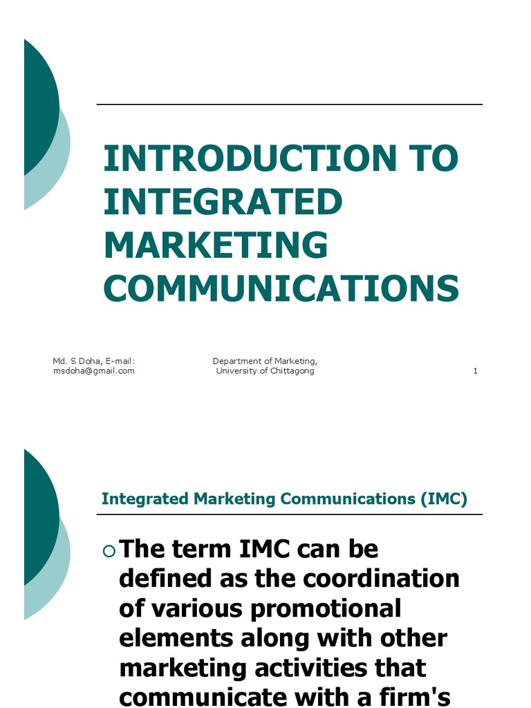 Introduction To Integrated Marketing Communications | PDF | Sales ...