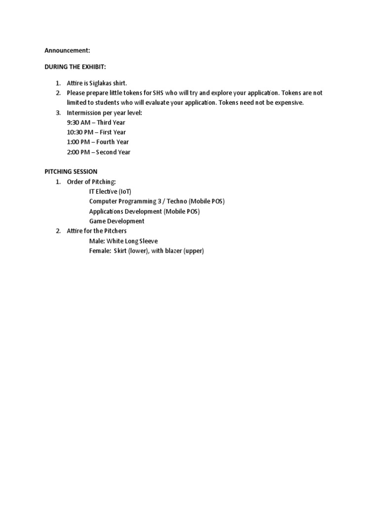 Announcement | PDF | Computers