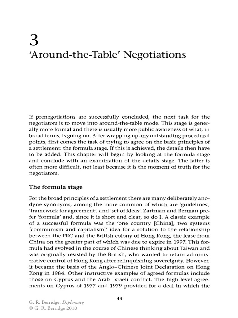 'Around-the-Table' Negotiations | PDF | Foreign Policy | Government