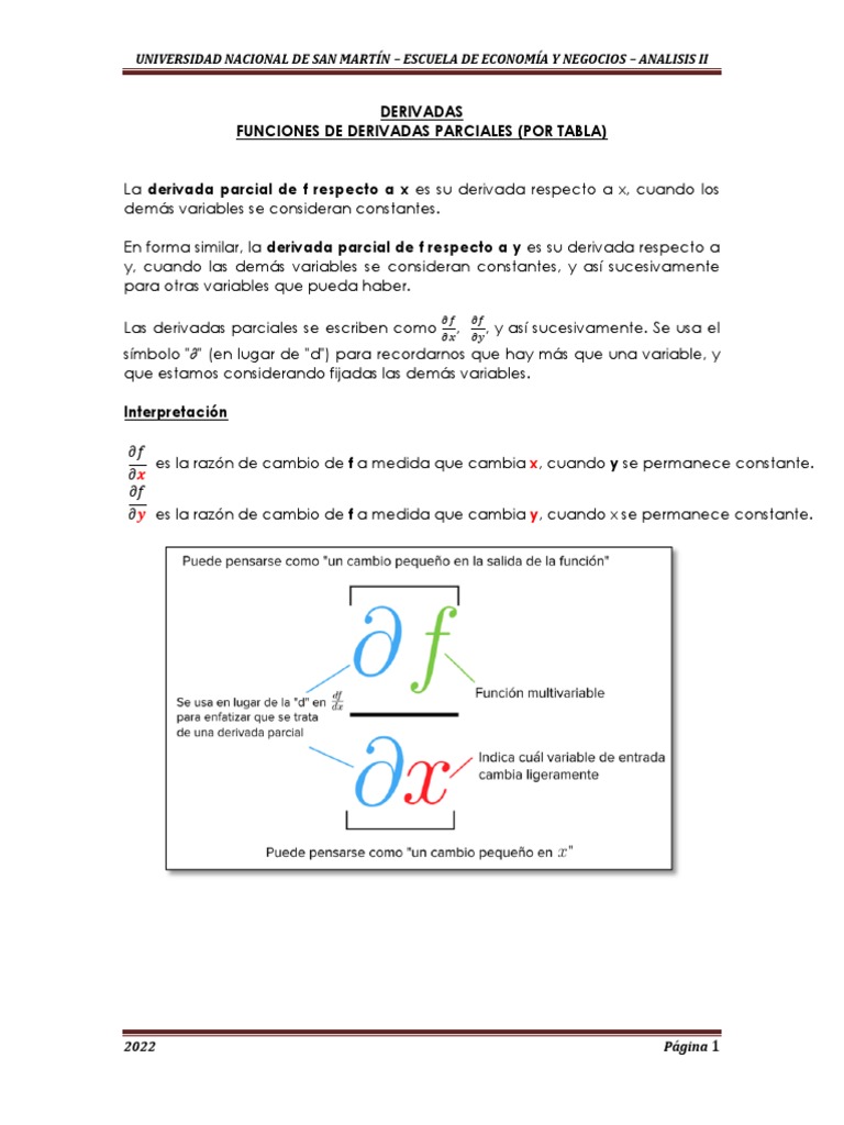 Derivadas Parciales y Aplicaciones | PDF
