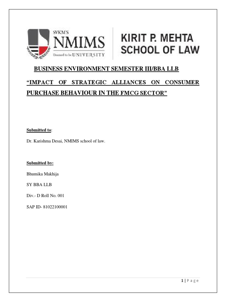 FMCG Alliances: Consumer Impact | PDF | Brand | Consumer Behaviour