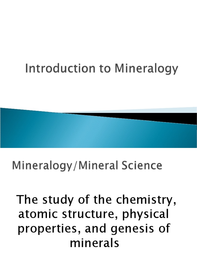 Introduction To Mineralogy | PDF | Minerals | Ion