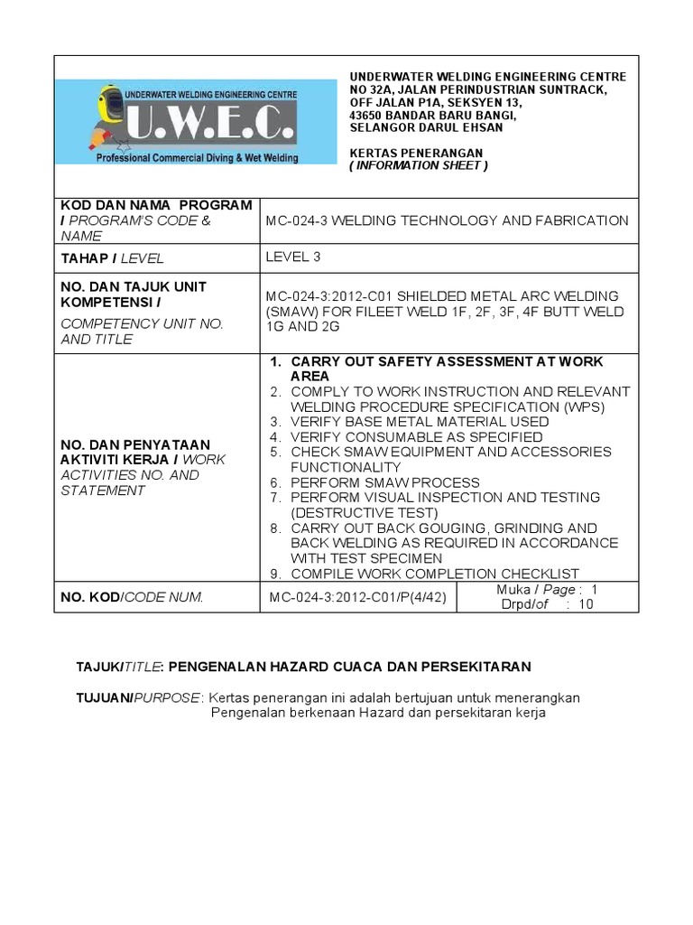 Kod Dan Nama Program / Program'S Code & Tahap / Level No. Dan Tajuk ...