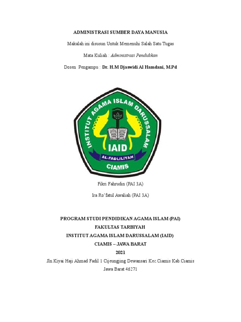 Adm Pend - Ira Fikri | PDF