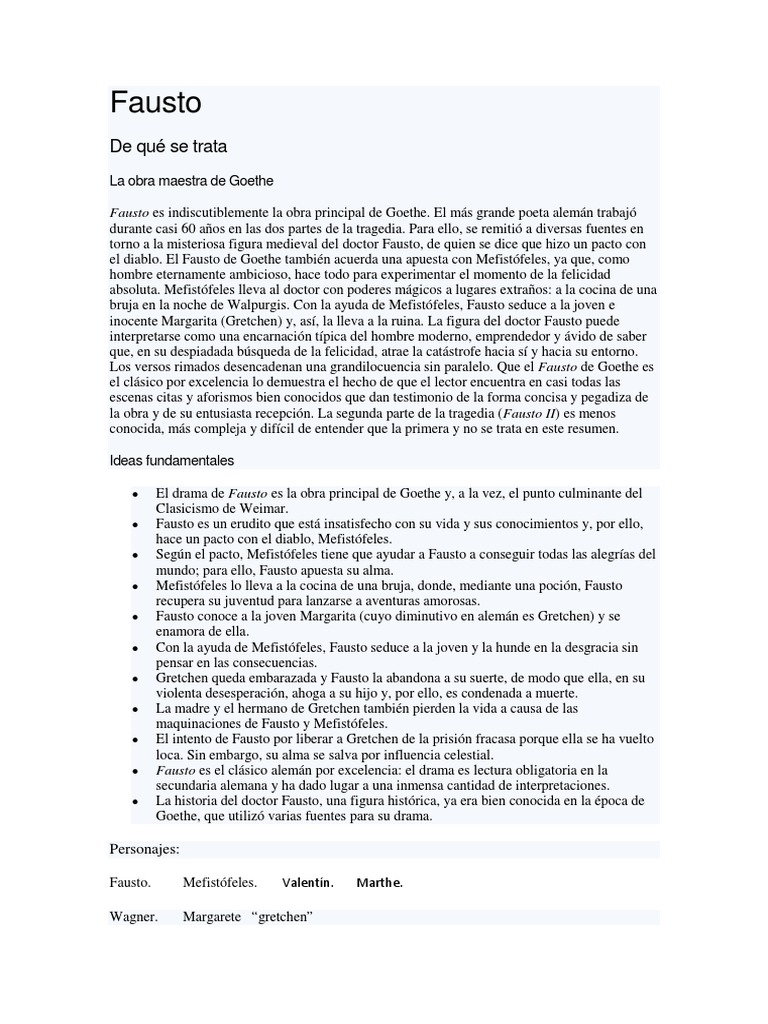 Fausto | PDF | Fausto | Johann Wolfgang von Goethe