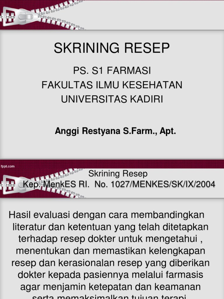 Bab 6 Skrining Resep | PDF