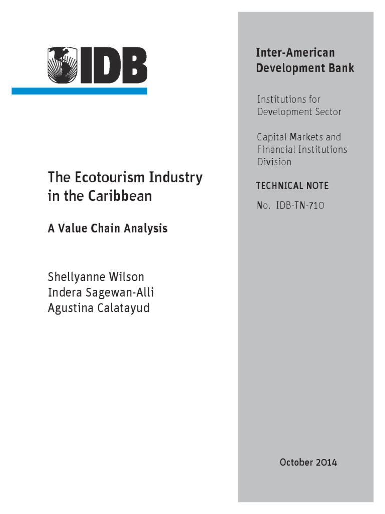 The Ecotourism Industry In The Caribbean A Value Chain Analysis Pdf Tourism Economies