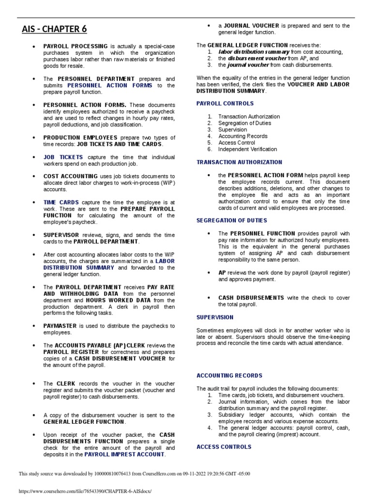 Chapter 6 Ais | PDF | Depreciation | Payroll
