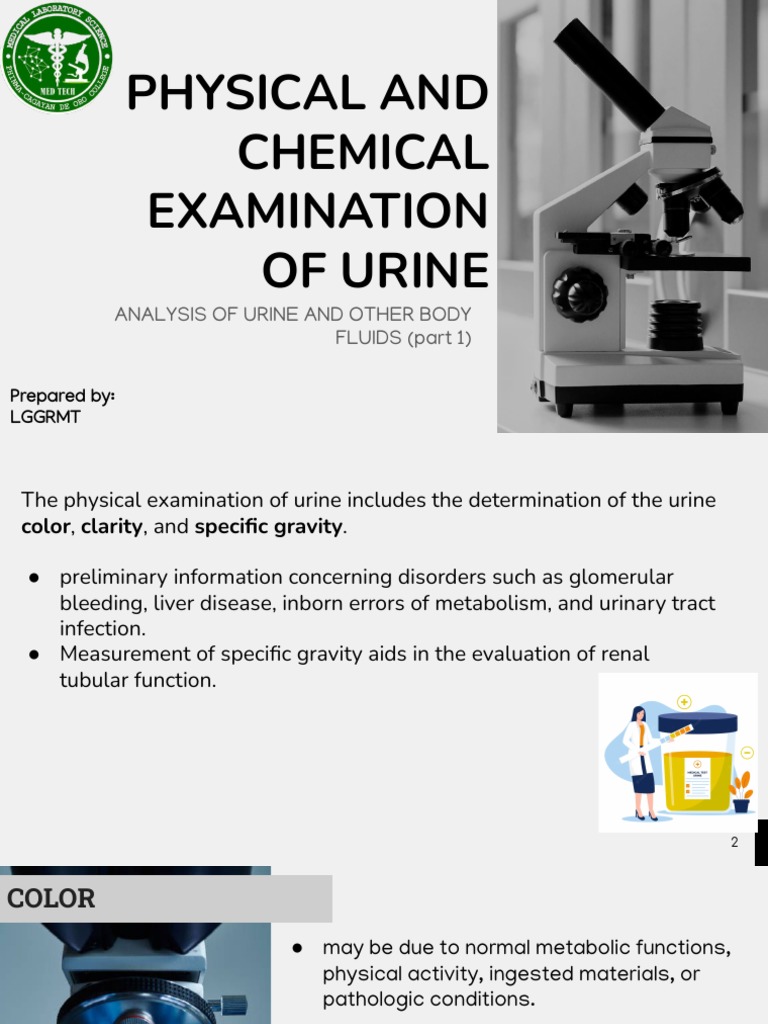 Physical Examination of Urine | PDF | Urine | Refractive Index