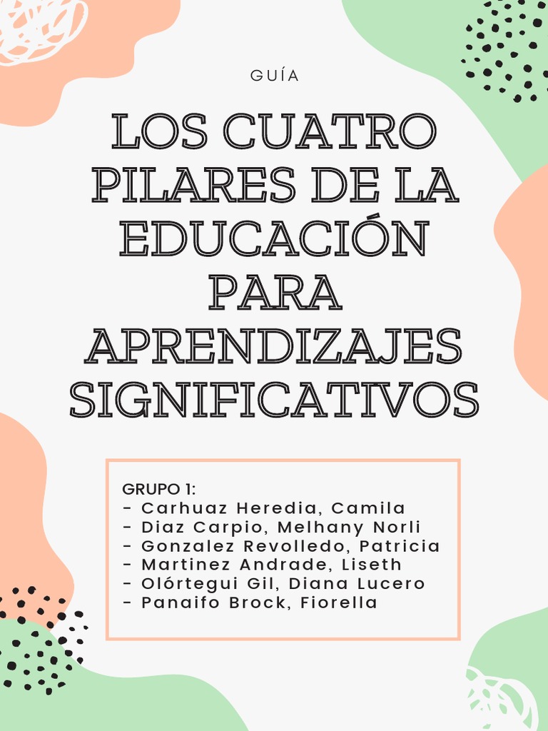 GUIA DE LOS 4 PILARES PARA LA EDUCACIÓN | PDF | Aprendizaje | Pensamiento