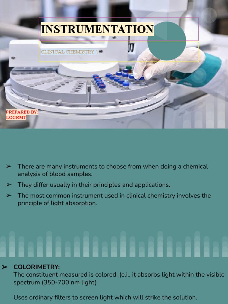 INSTRUMENTATION | PDF | Spectrophotometry | Absorbance