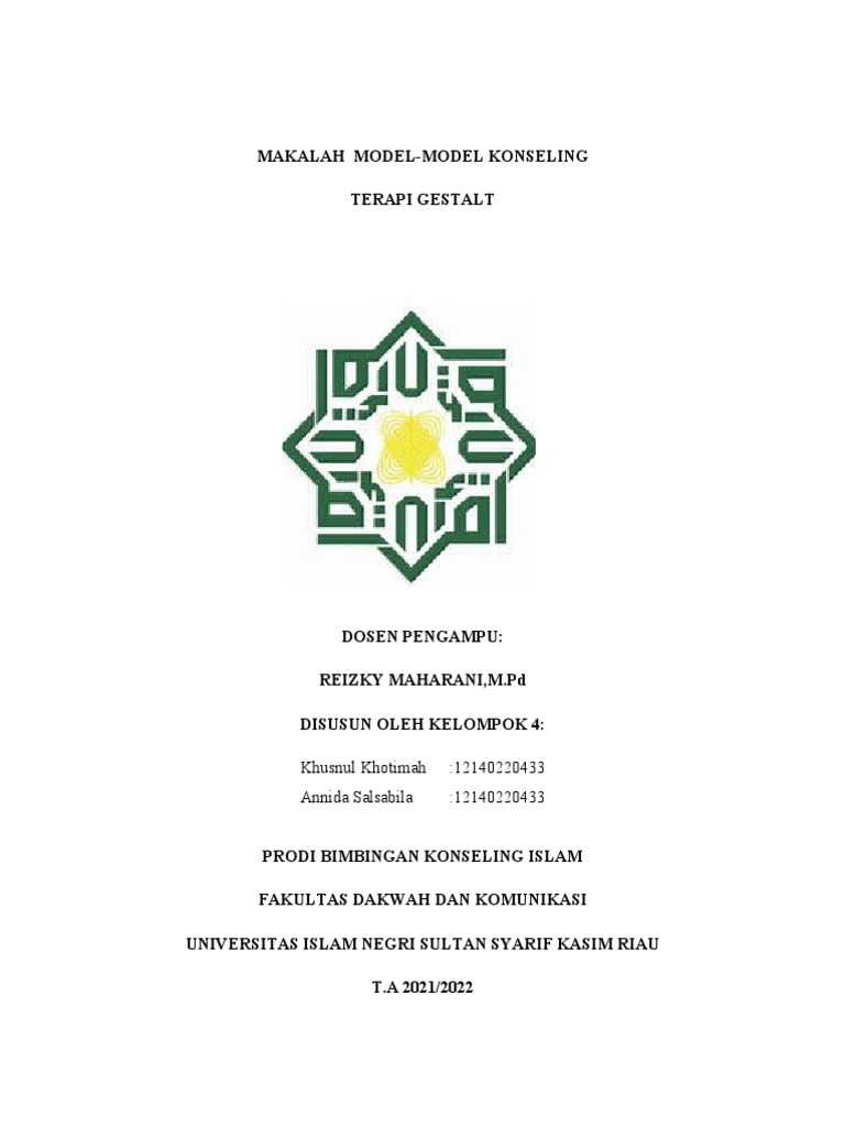 Makalah MODEL-MODEL KONSELING (KEL4) | PDF