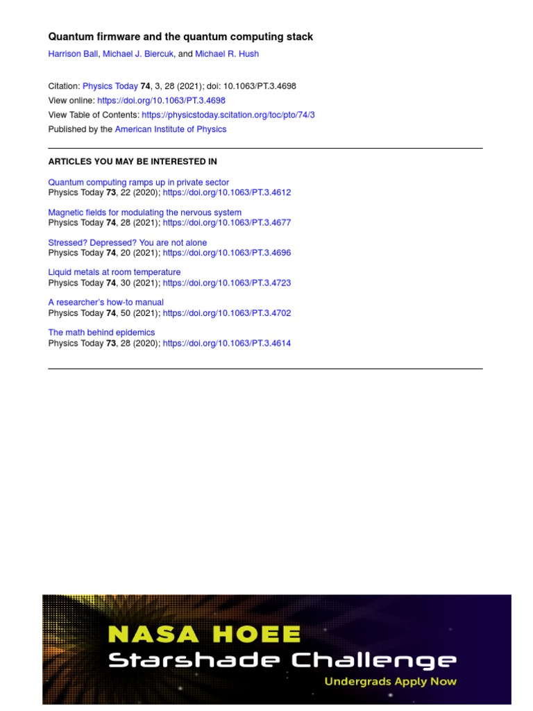Quantum Computer Layer | PDF | Quantum Computing | Quantum Mechanics