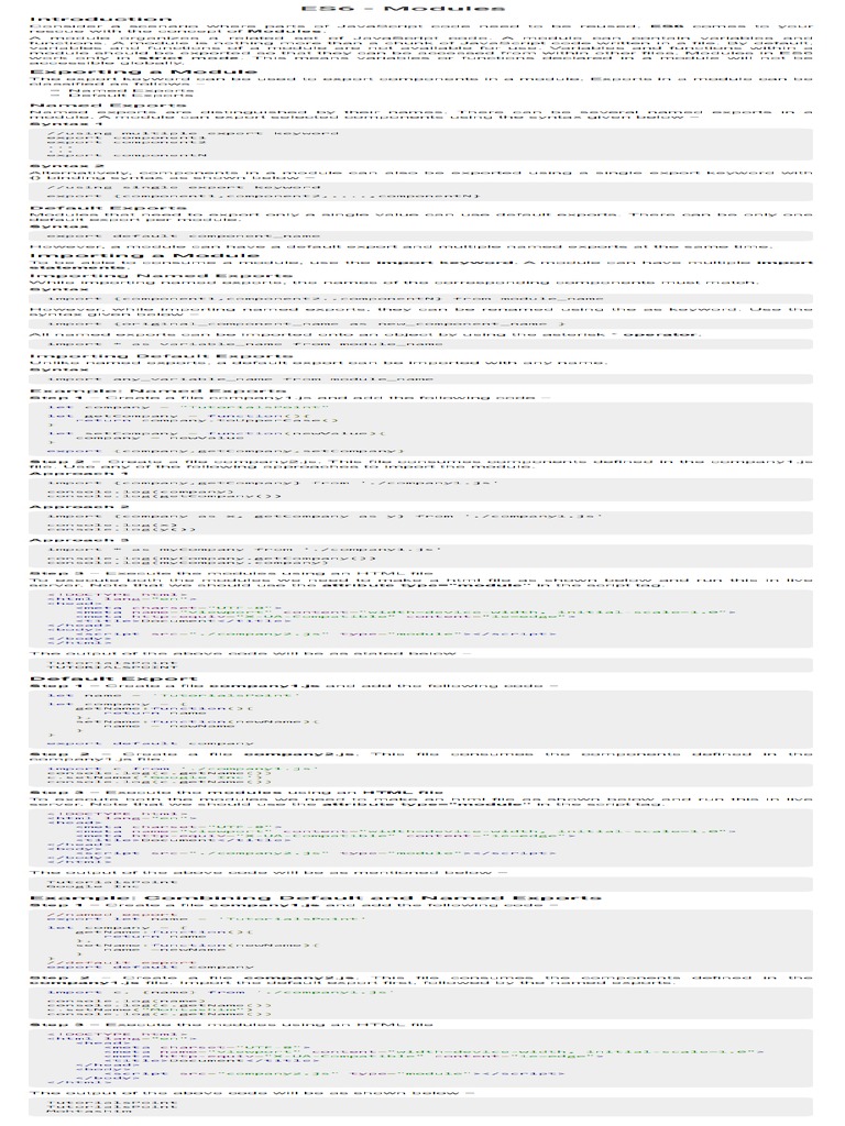ES6 Modules | PDF
