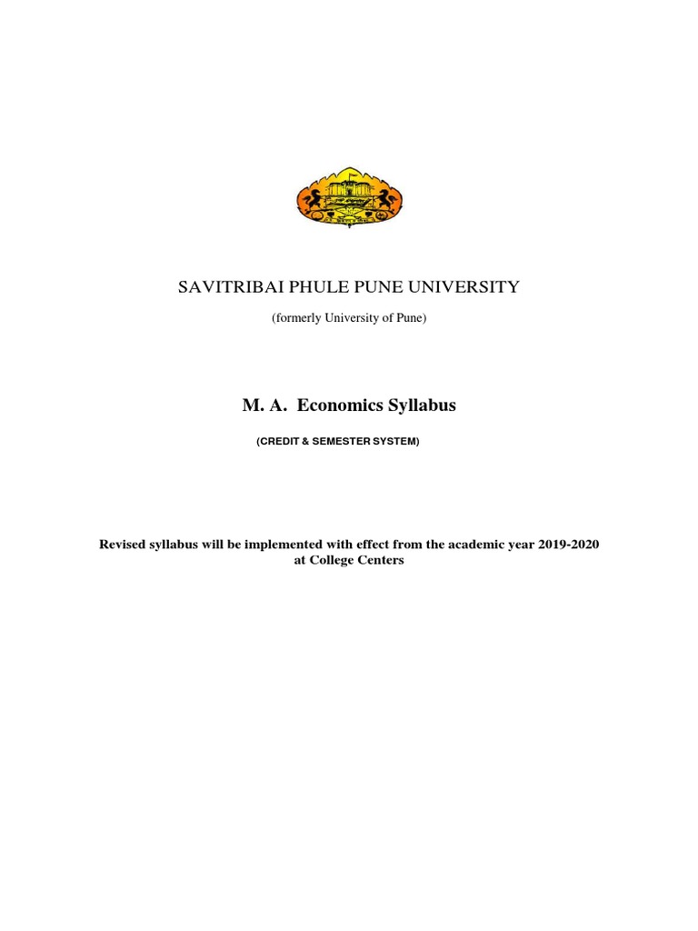 SPPU MA 1 Syllabus | PDF