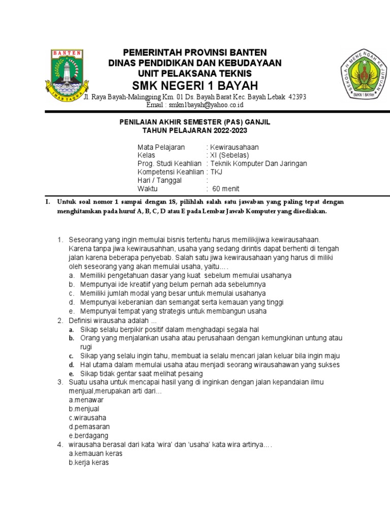 Soal Kwu | PDF