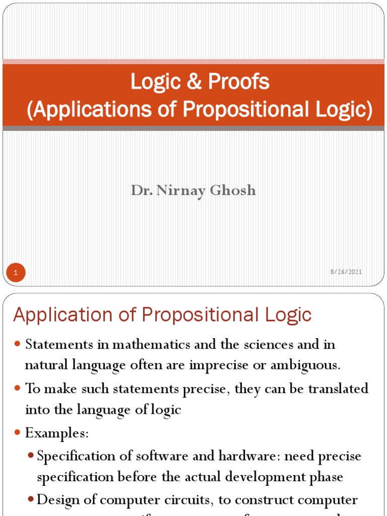  Applications Of Propositional Logic PDF