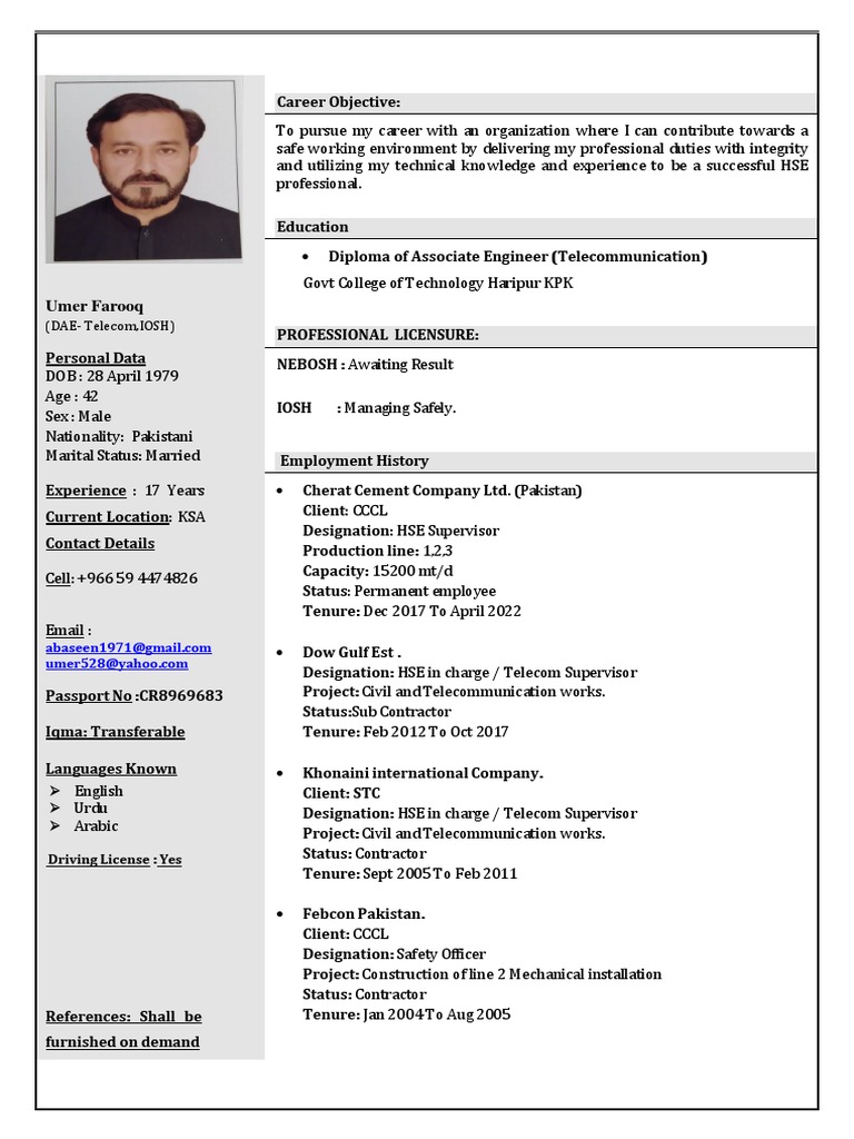 Farooq CV.01 | PDF