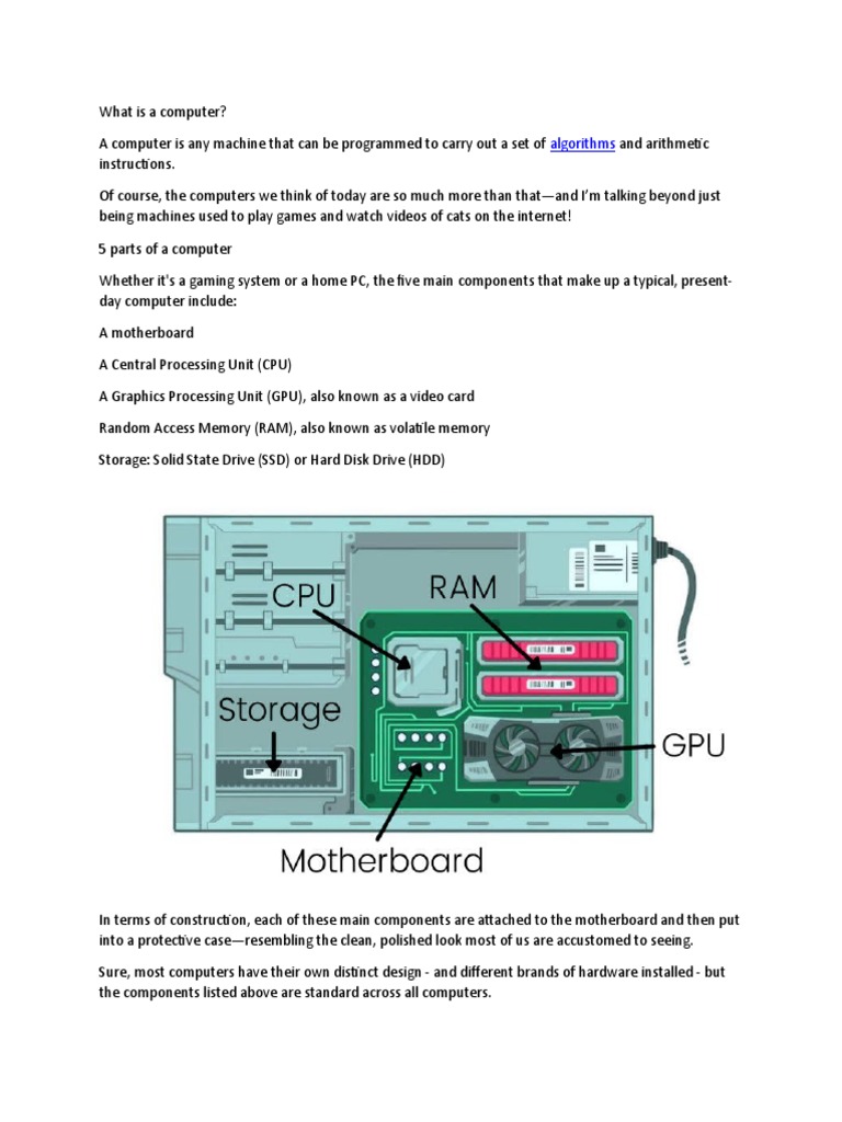Parts of Computer | PDF | Hard Disk Drive | Solid State Drive