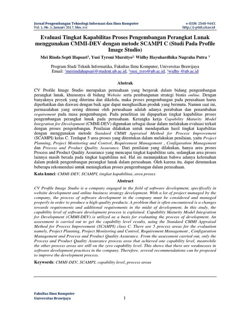 Analisis CMMI | PDF | Bisnis