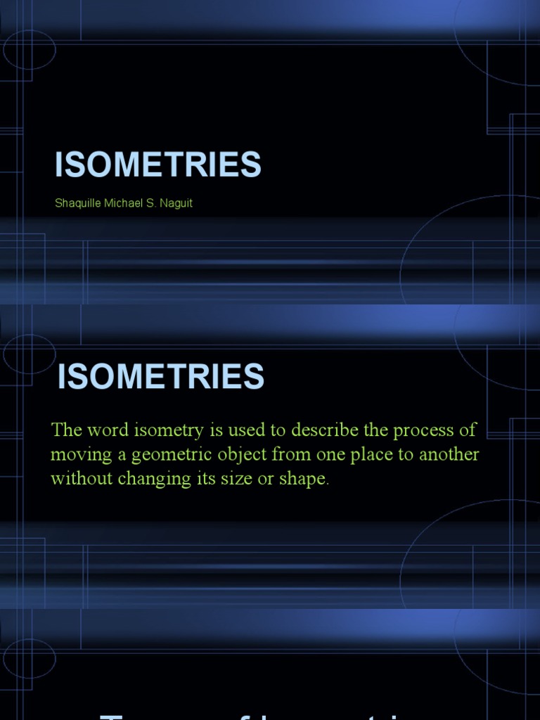 Isometries | PDF | Angle | Shape