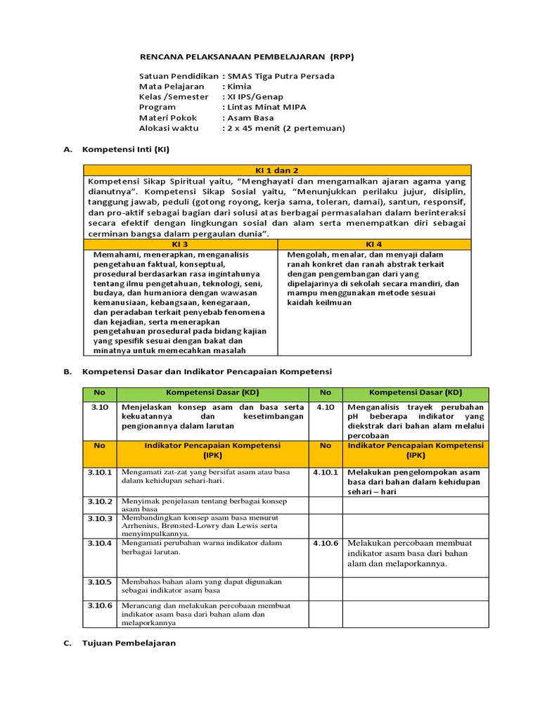 1.RPP Asam Basa Mesrawati Situmorang | PDF