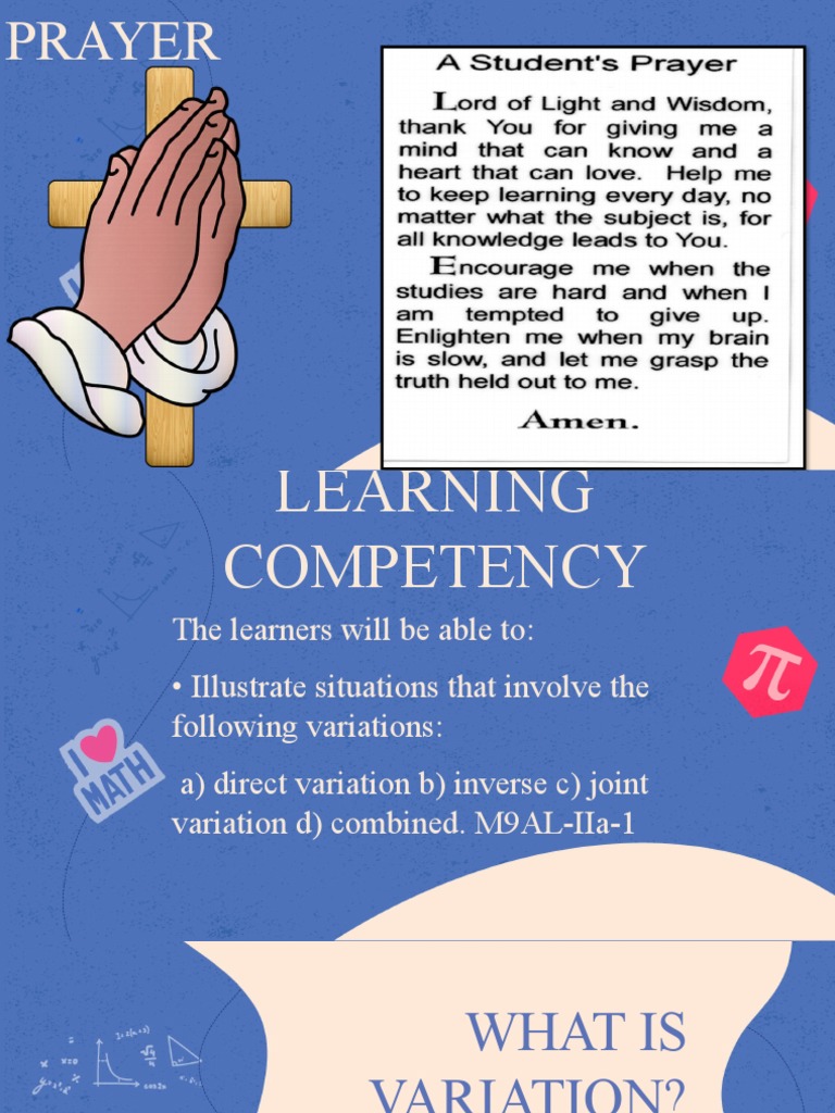 How prayer helps build learning competency | PDF | Variable ...