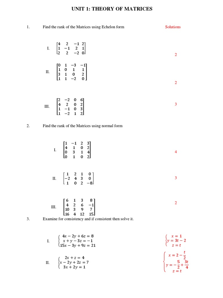 QB - Linear Algebra and Differential Calculus | PDF