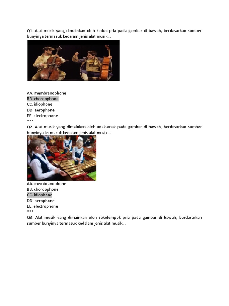 Kisi-Kisi Latihan Soal PAS SBK | PDF