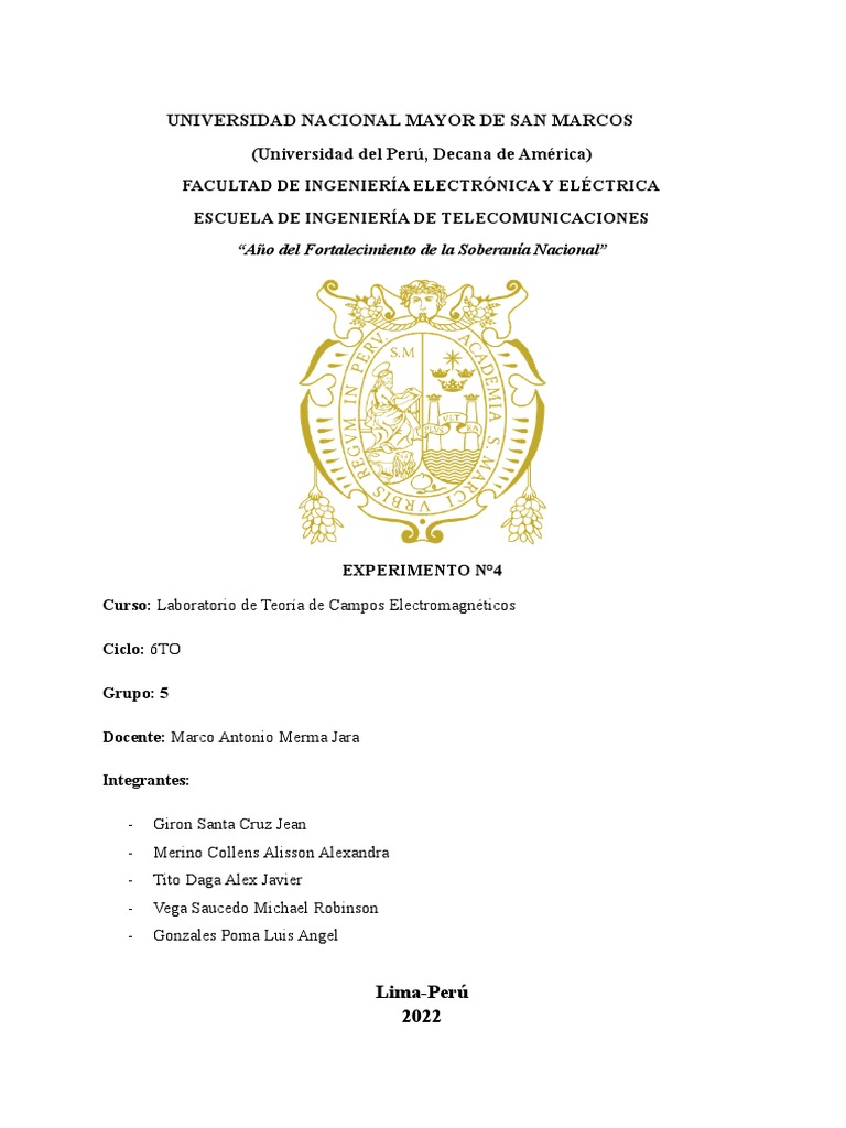 Experimento 4 - Laboratorio Tce | PDF | Electricidad | Cantidades fisicas