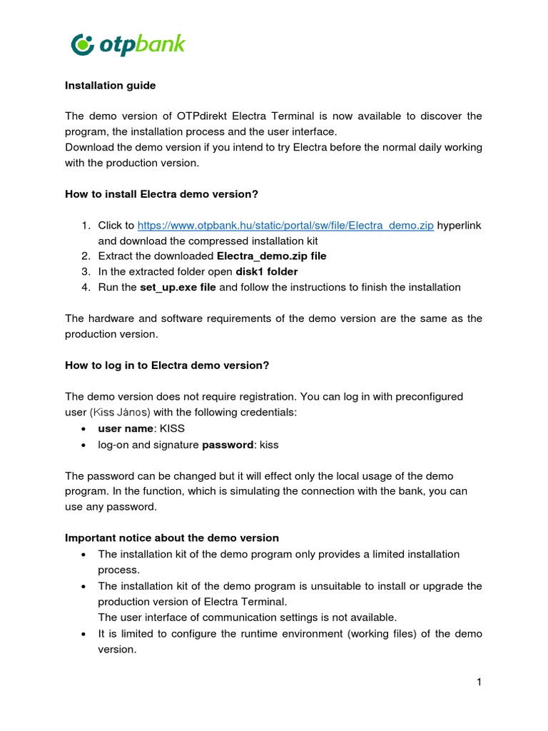 Electra DEMO Installation Guide 20211006 | PDF | Programming | Computer ...