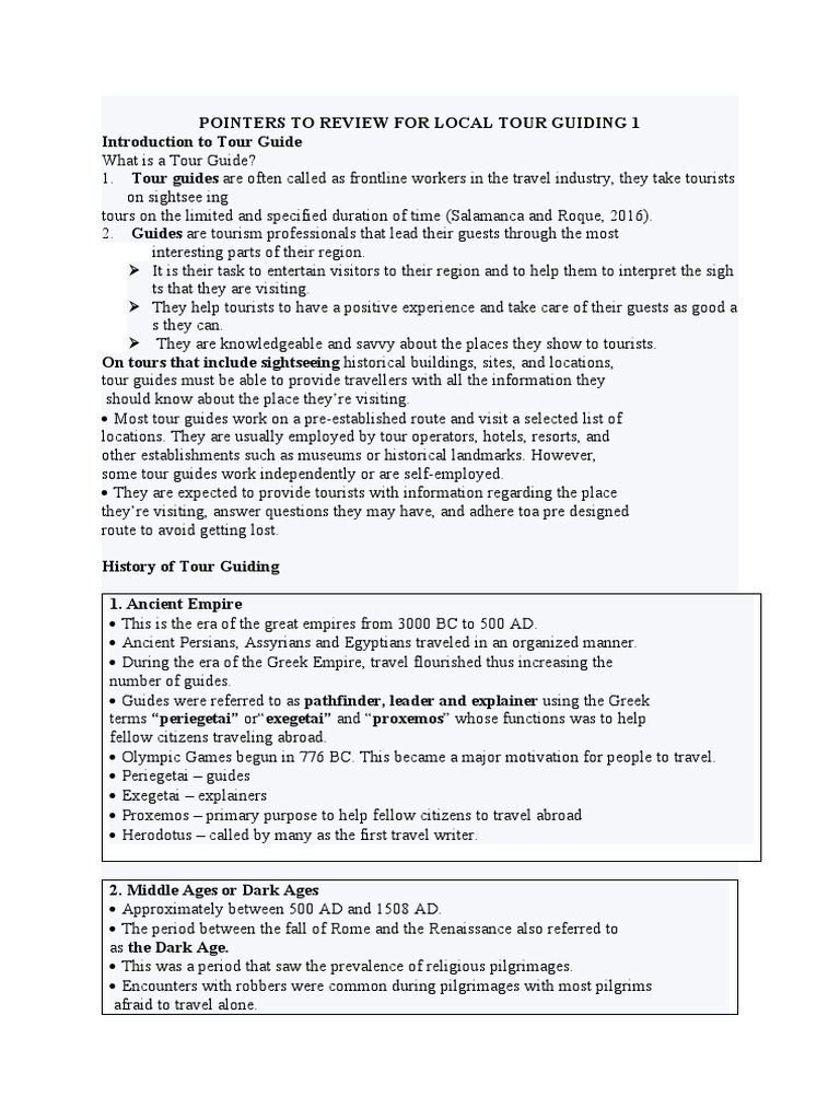 Local Tour Guiding Overview | PDF | Tourism | Storytelling