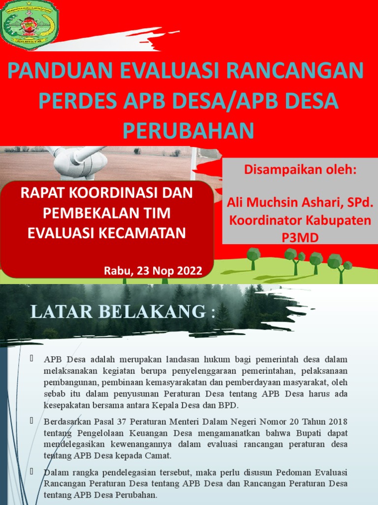 Juknis Evaluasi Apb Desa 2023 | PDF