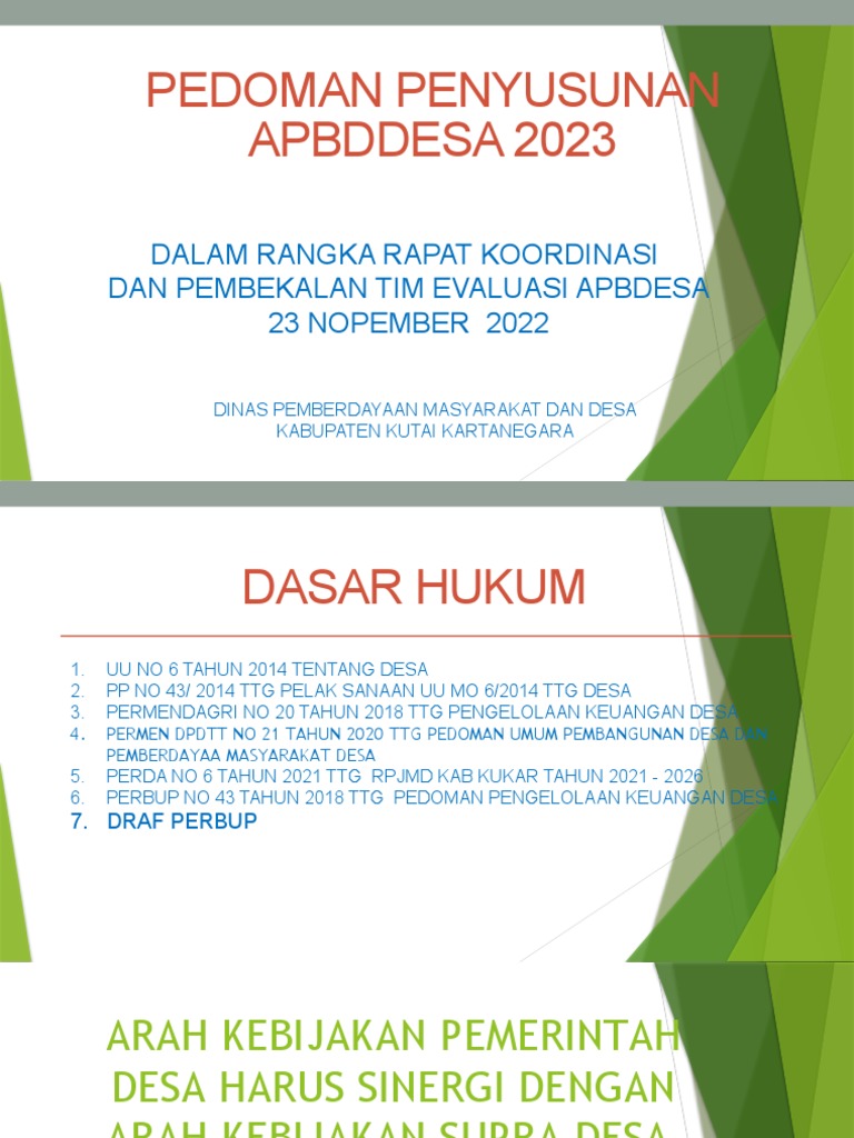 Pedoman Penyusunan APBDesa 2023 | PDF | Ilmu Sosial