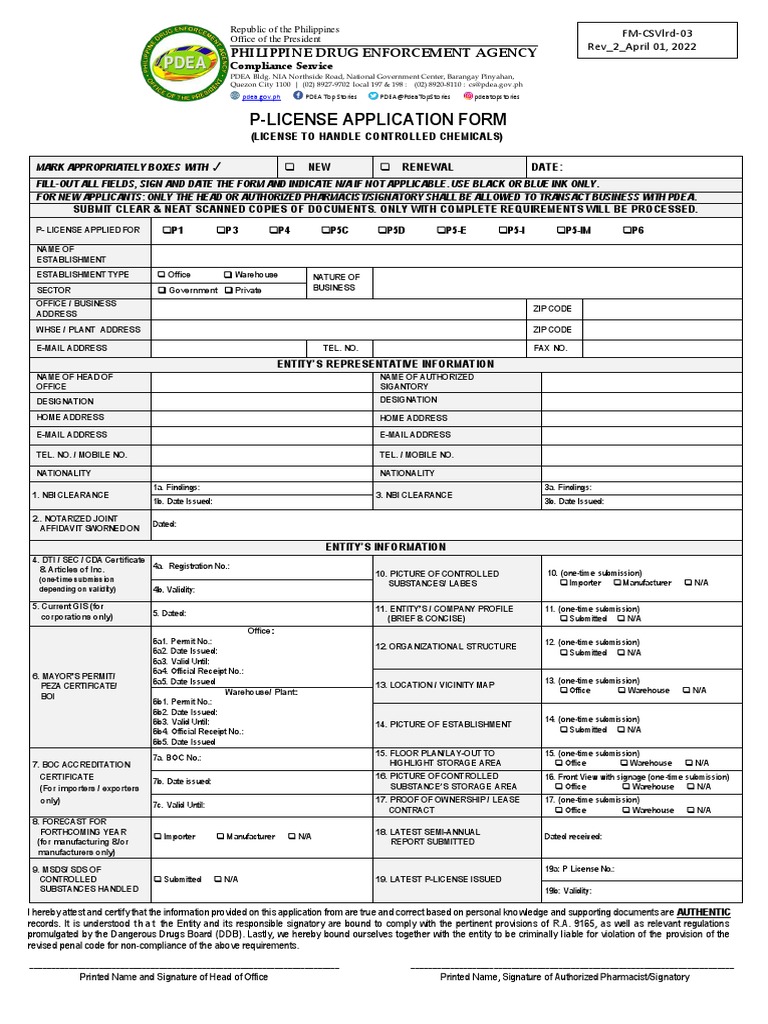 FM-CSVlrd-03 P License Rev 2 April 01 2022 04apr2022 | PDF | Regulatory ...