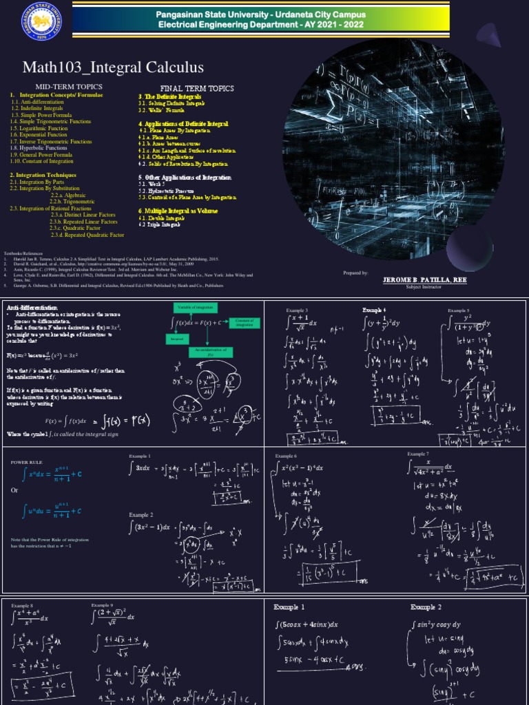 Math 103 Integral Calculus 2nd Sem-2021-2022 | PDF | Integral ...