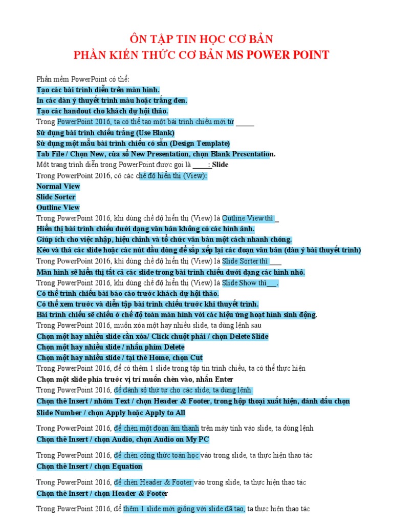 Kien Thuc Co Ban Ms PPT CB | PDF