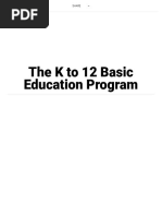 K 12 Framework | PDF | Pedagogy | Curriculum