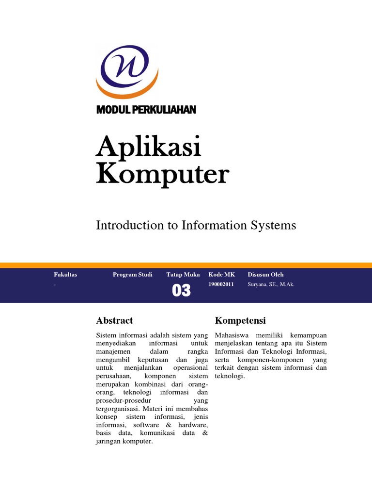 Pengenalan Sistem Informasi dan TI | PDF | Bisnis | Komputer