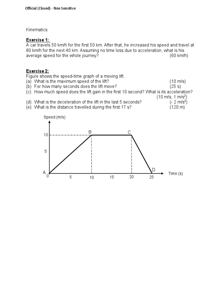 Supplementary Questions Kinematics | PDF | Acceleration | Speed Supplementary Questions Kinematics | PDF | Acceleration | Speed