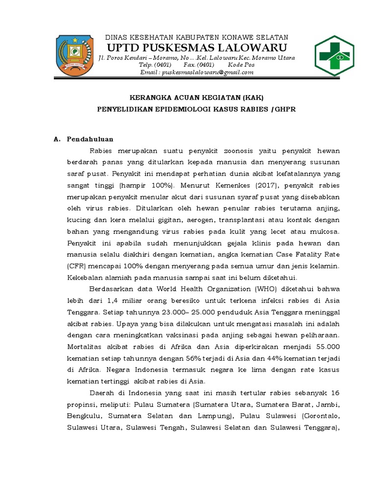 Kak Pe Kasus GHPR Rabies 2022 | PDF