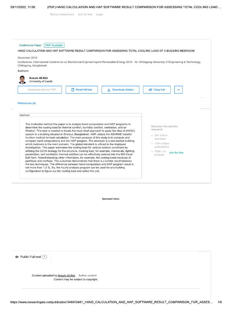 Hap & Hand Calculation2 | PDF