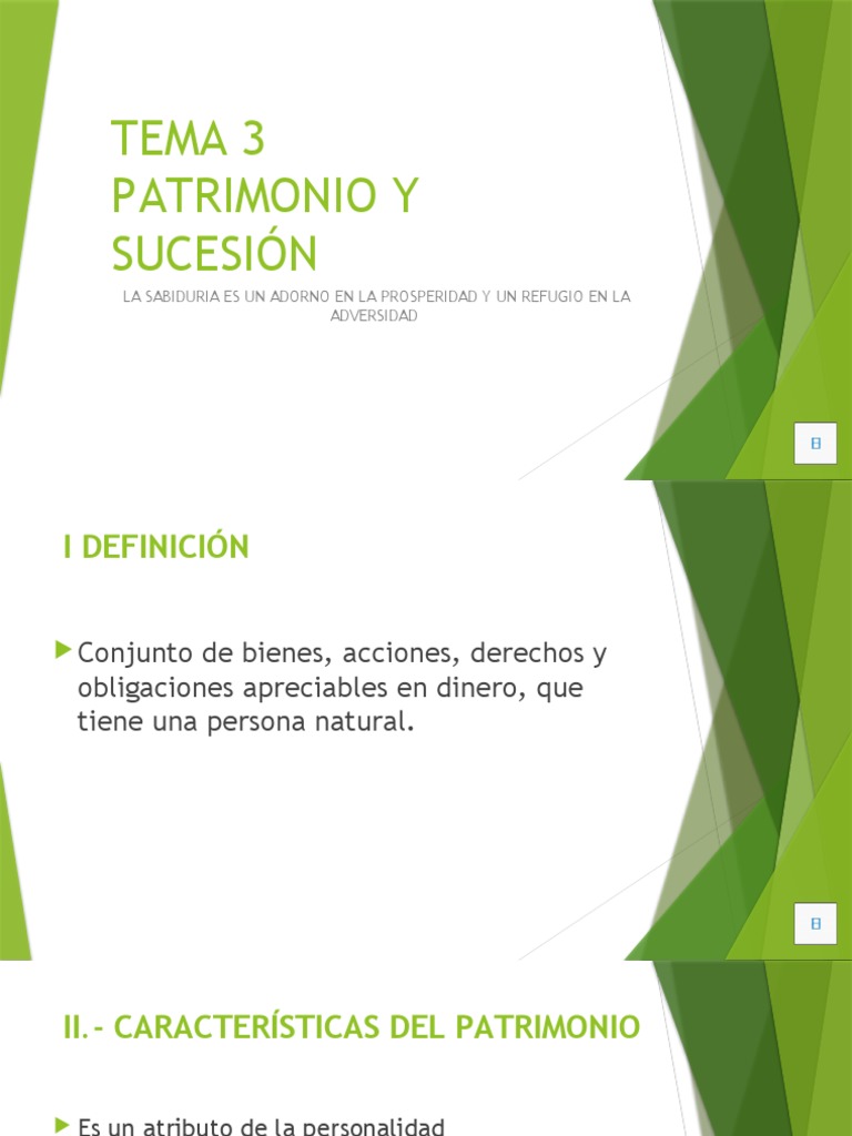 TEMA 3 Patrimonio y Sucesión | PDF | Derecho | Historia